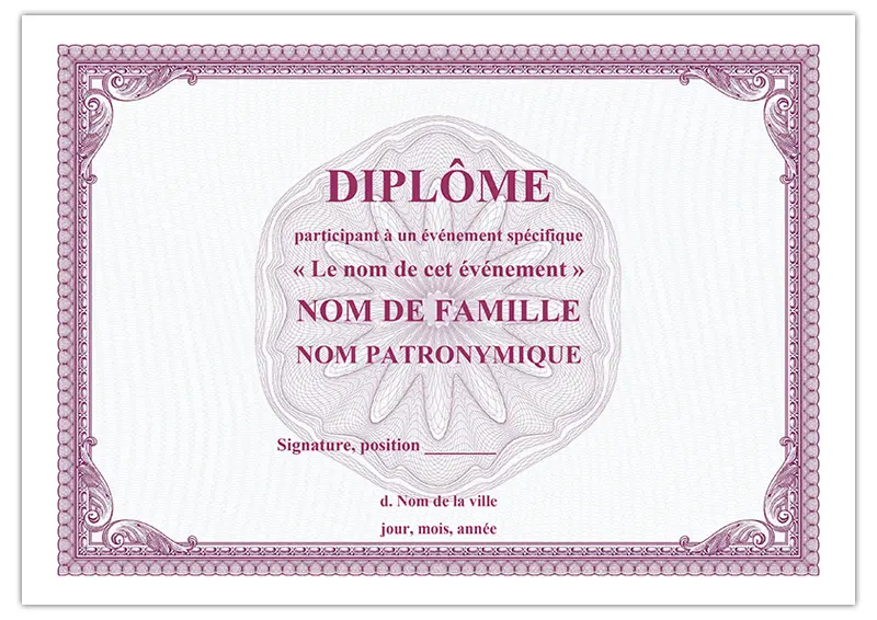 Modèle diplome Word – calendrier.su