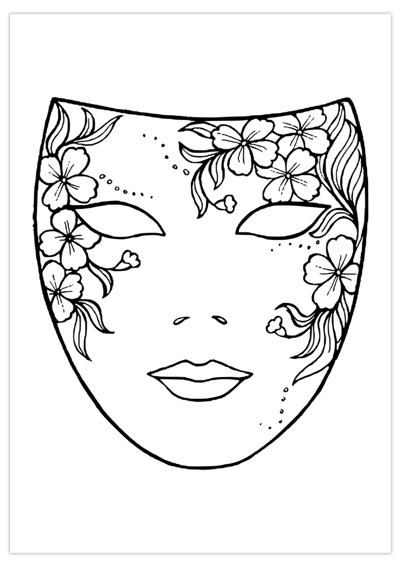 Masque à imprimer PDF : Imprimer et colorier – calendrier.su